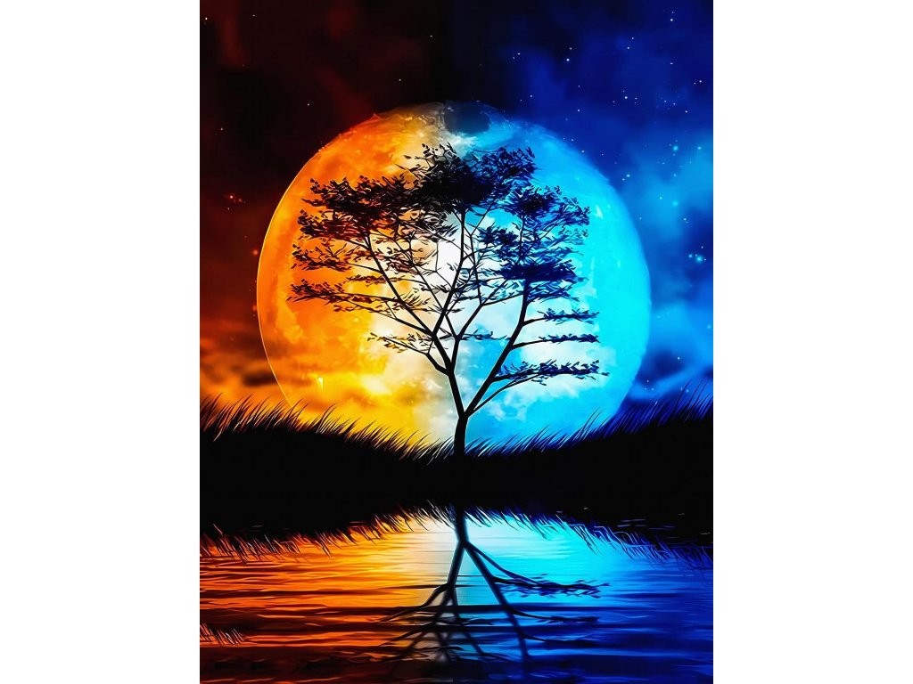 Diamantový obrázek - Měsíc - 30 x 40 cm - 1009539 | Vaše online papírnictví